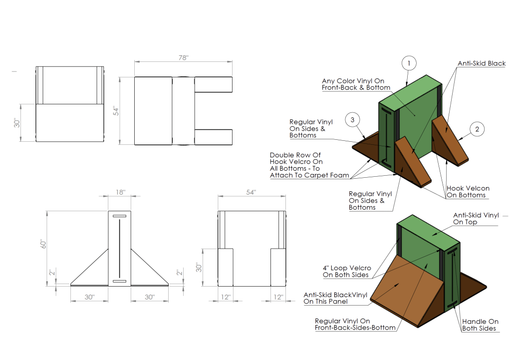 Ninja Portable Wall Obstacle - Gymnastics Equipment and Cheerleading ...